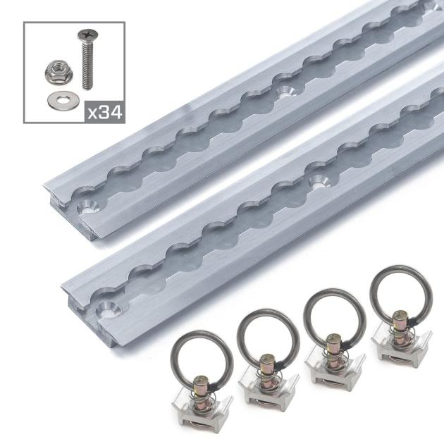 Race Ramps 8 VersaTie Recess-Mounted Track Kit with Flanged Edge ...
